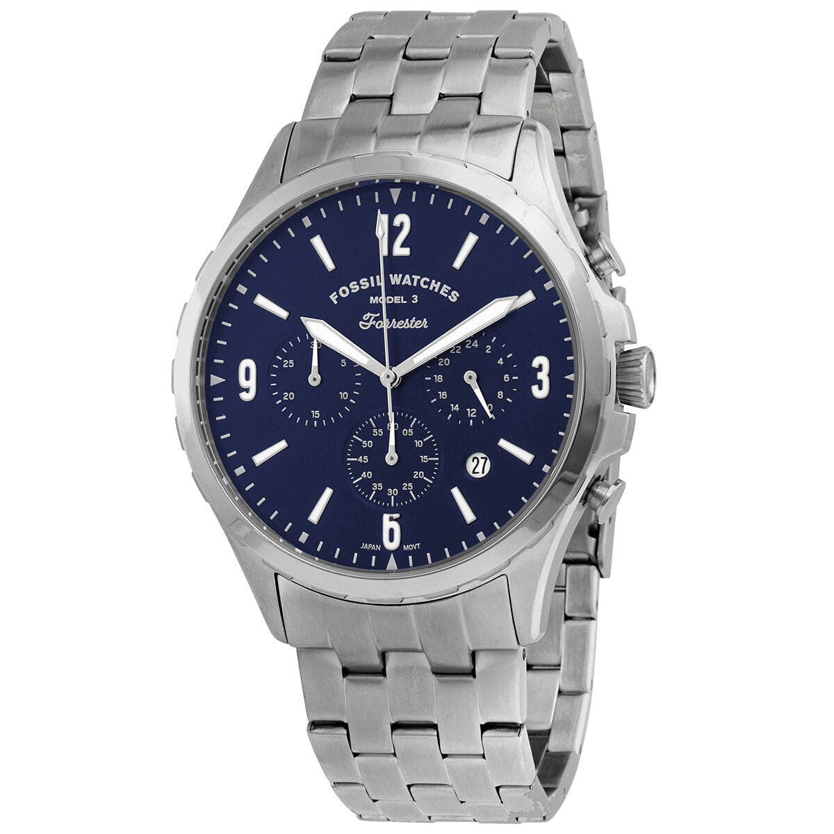 Fossil Forrester Chronograph Quartz Blue Dial Men's Watch FS5605 ...