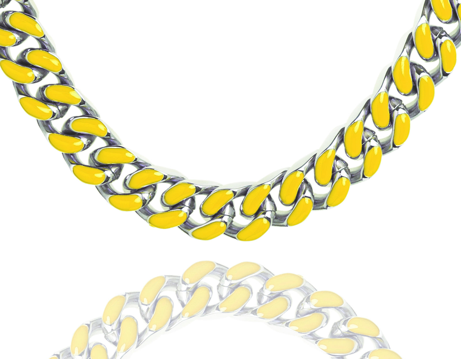 Big Daddy 13MM Enamel Yellow Steel Cuban Chain – Watches of Australia