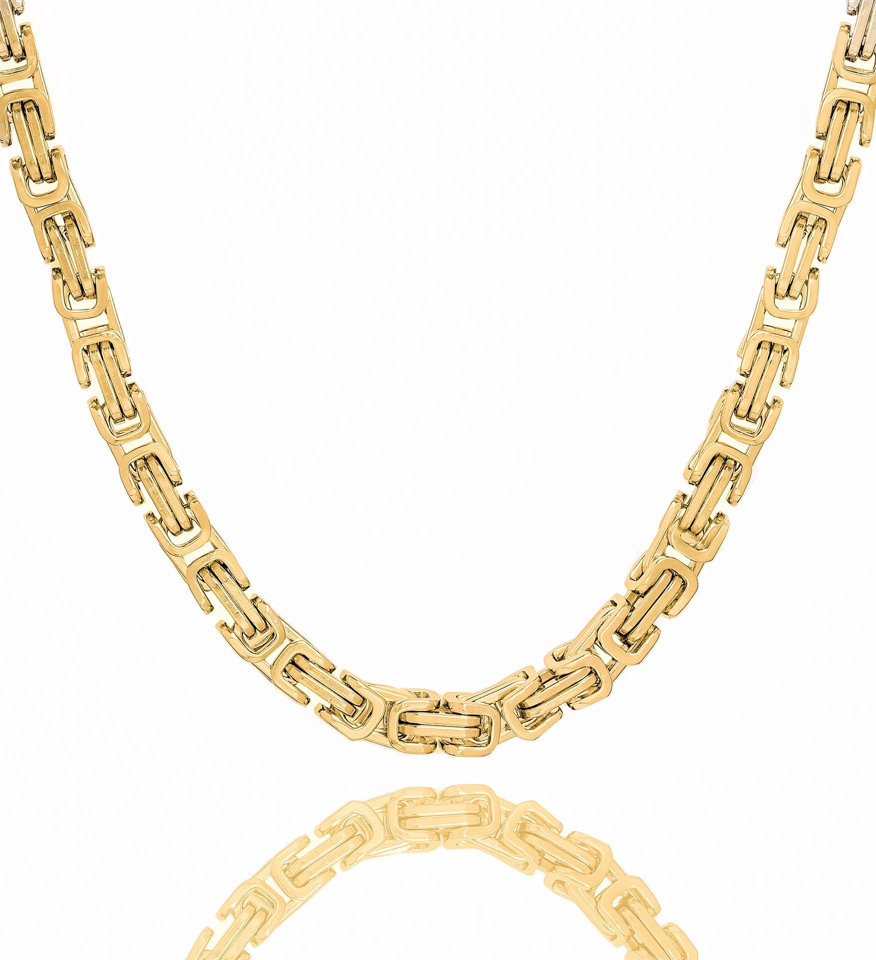 Big Daddy 8MM Byzantine Link 18K Gold Chain – Watches of Australia