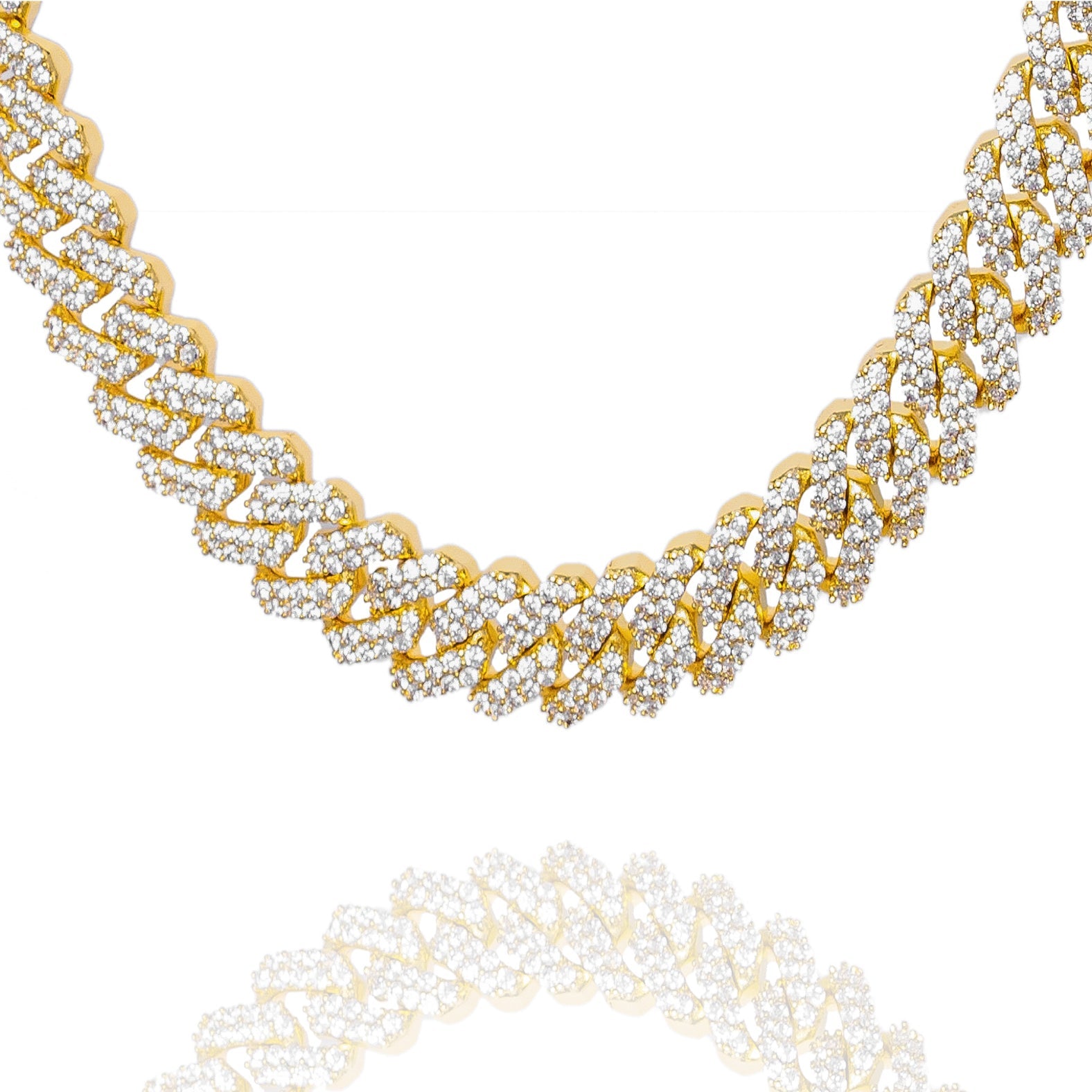 Big Daddy 12MM Full Iced Out Cuban Gold Chain – Watches of Australia